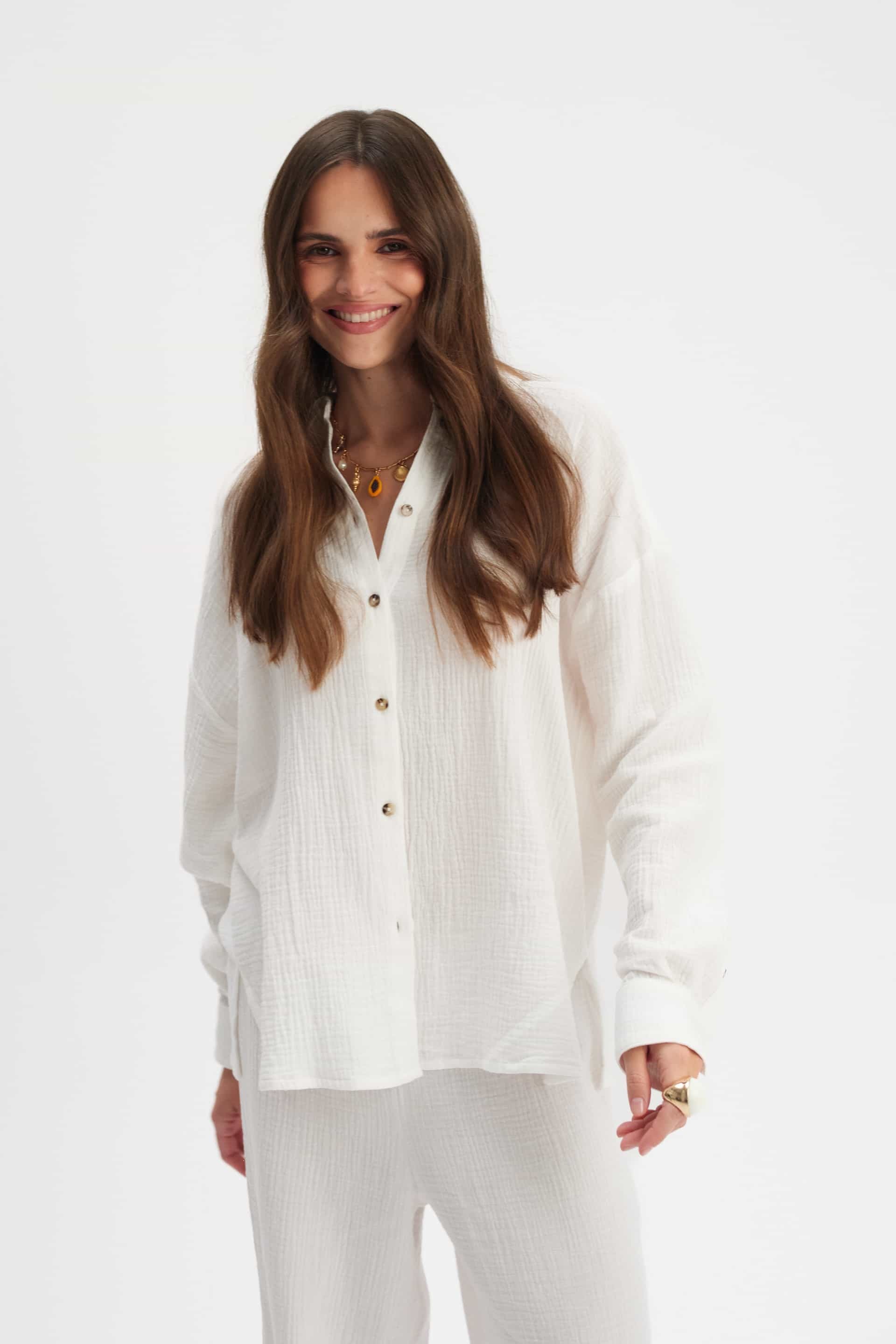 Koszula biała oversize EMILY OFF WHITE | sklep NAREE