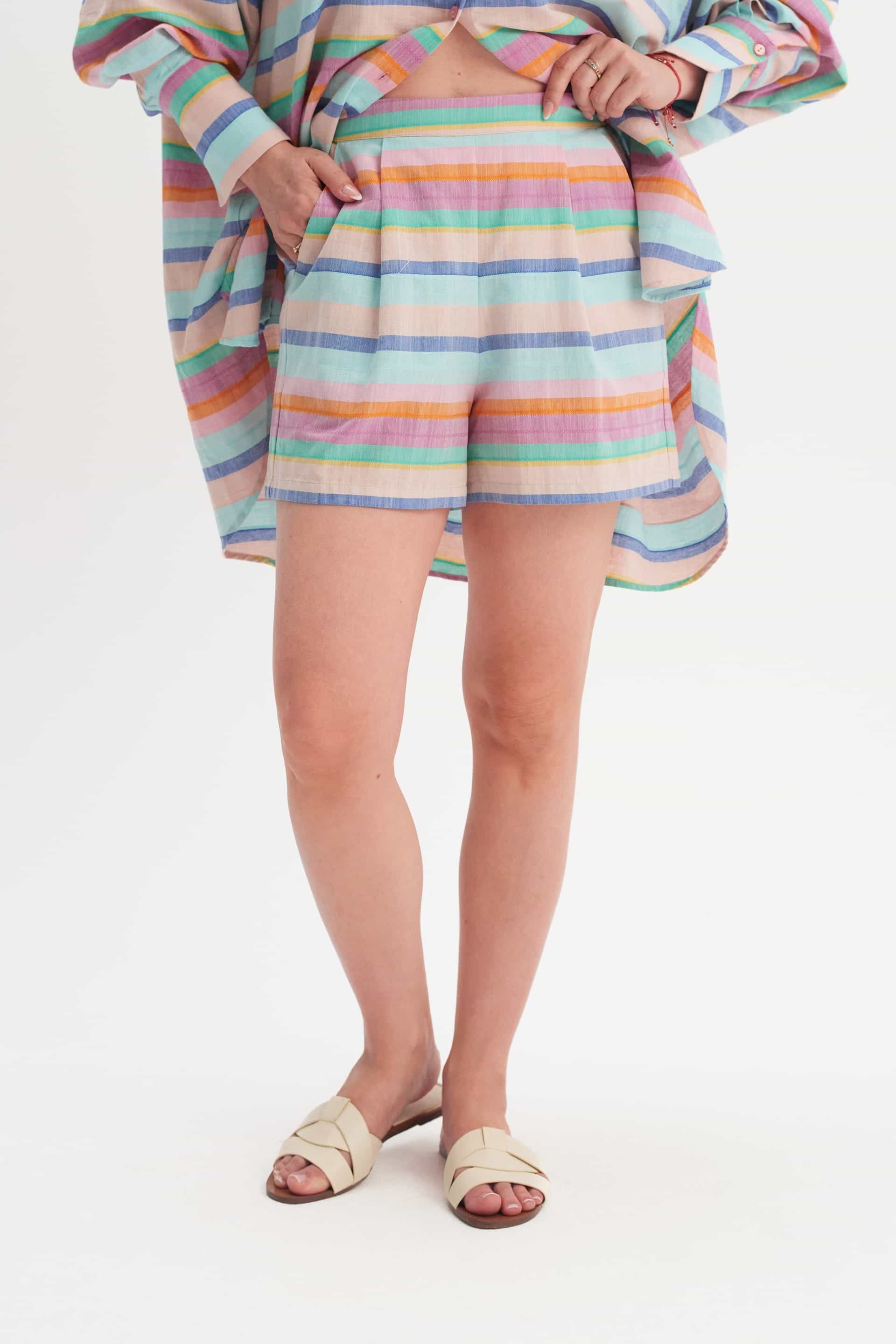 Krótkie spodenki w paski CORTI SUMMER STRIPES | sklep NAREE