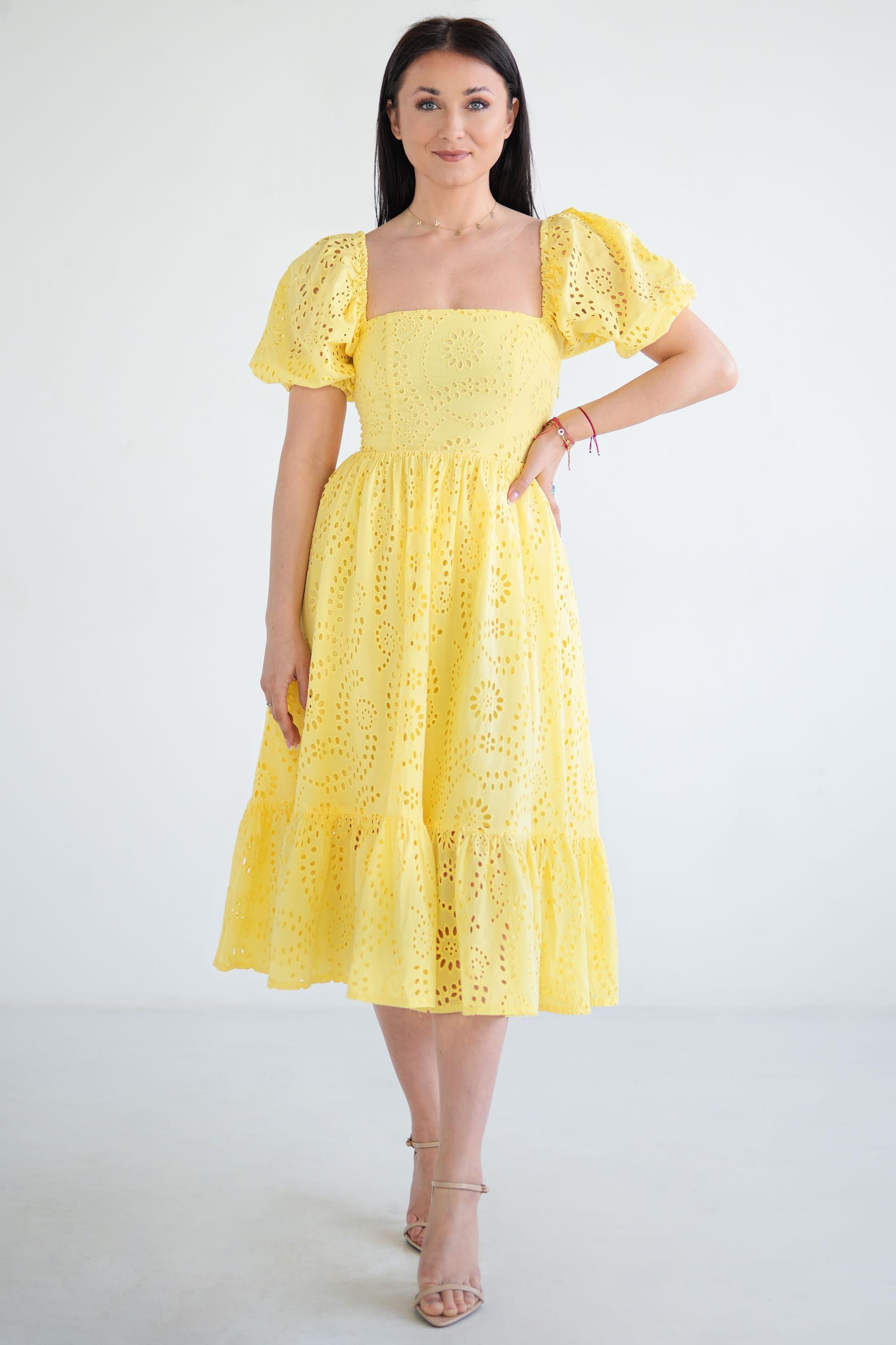 Sukienka MILA PIZZO GIALLO | sklep NAREE