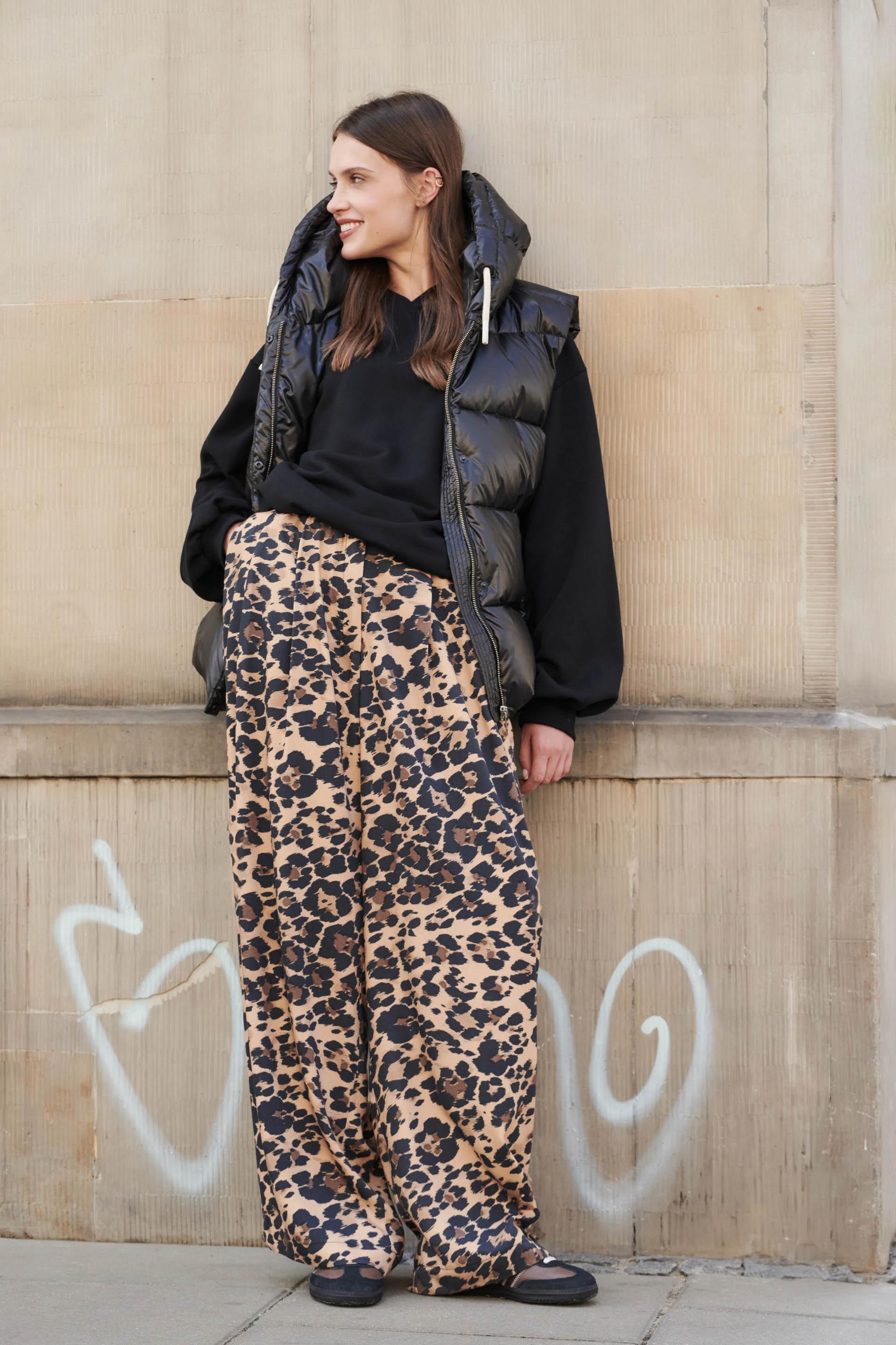 Spodnie Oversize Damskie w Panterkę DUNER PANTHER | Sklep Naree